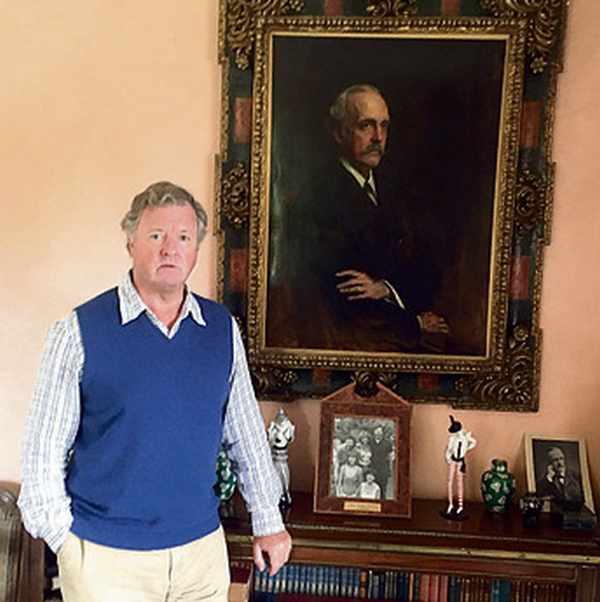 Lord Roddy Balfour with his famous relative’s portrait. Balfour ...