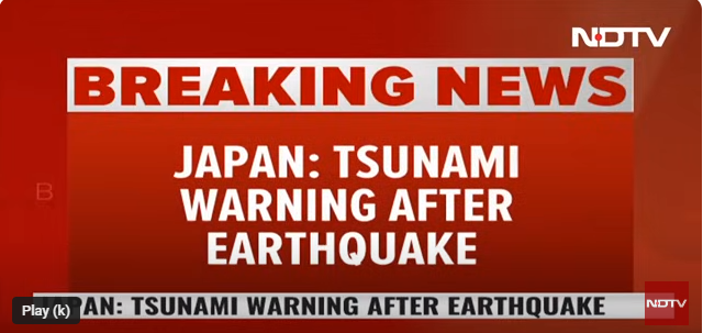 7 6 Magnitude Earthquake Strikes Japan Triggering Tsunami Warnings